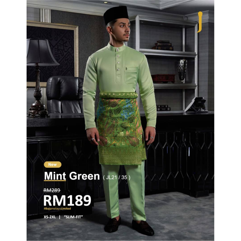(SET GREEN) JAKEL LIMITED Baju Melayu Jakel Asad Motawh by JAKEL Cekak ...