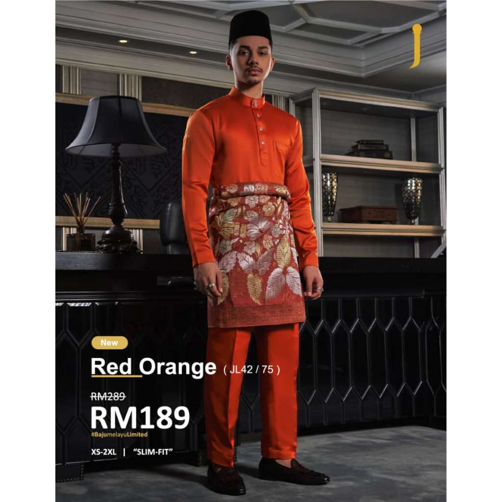 (SET RED) JAKEL LIMITED Baju Melayu Jakel Asad Motawh by JAKEL Cekak ...