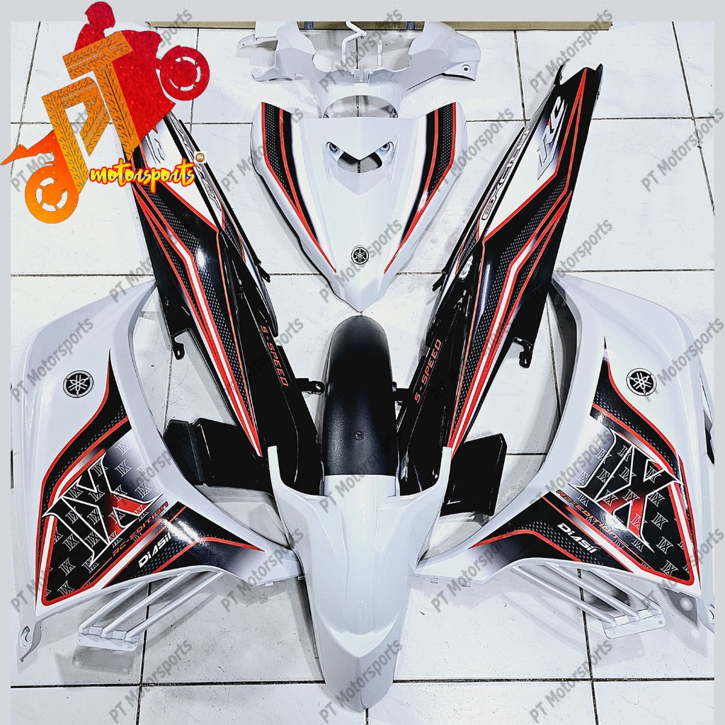 Yamaha LC 135 Cover Set Bodyset White Black Hitam Putih IX Vietnam ...