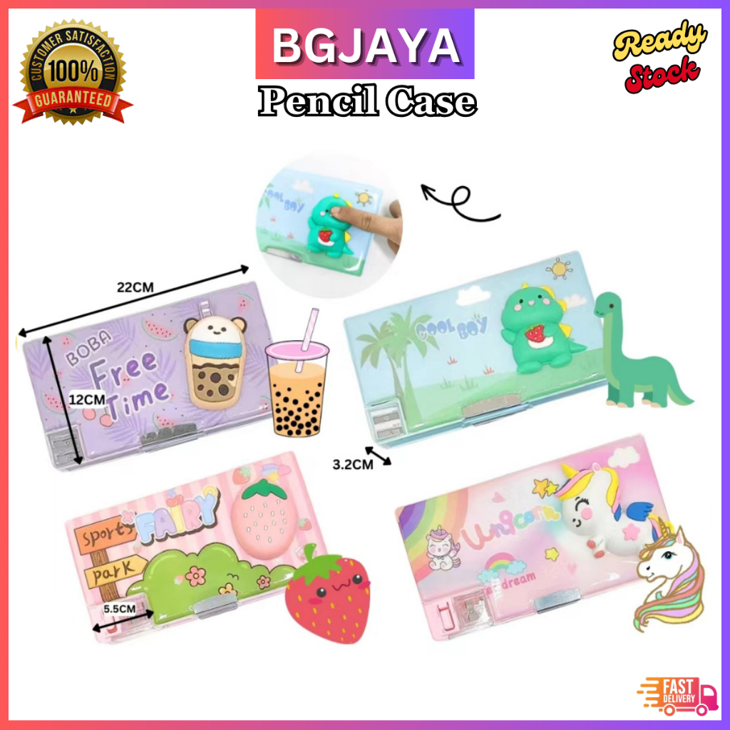 Cartoon Pencil Case Kids Magnet Pencil Case Students Pencil Box School ...