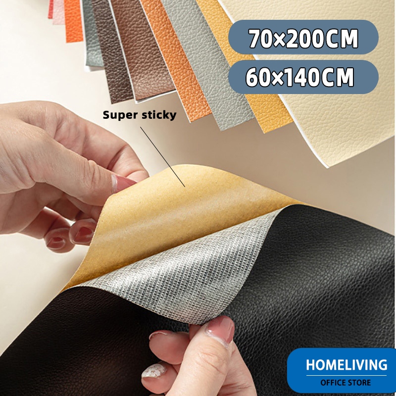[70×200/400cm] Motorcycle Leather Sticker Car Leather Self-Adhesive PVC ...