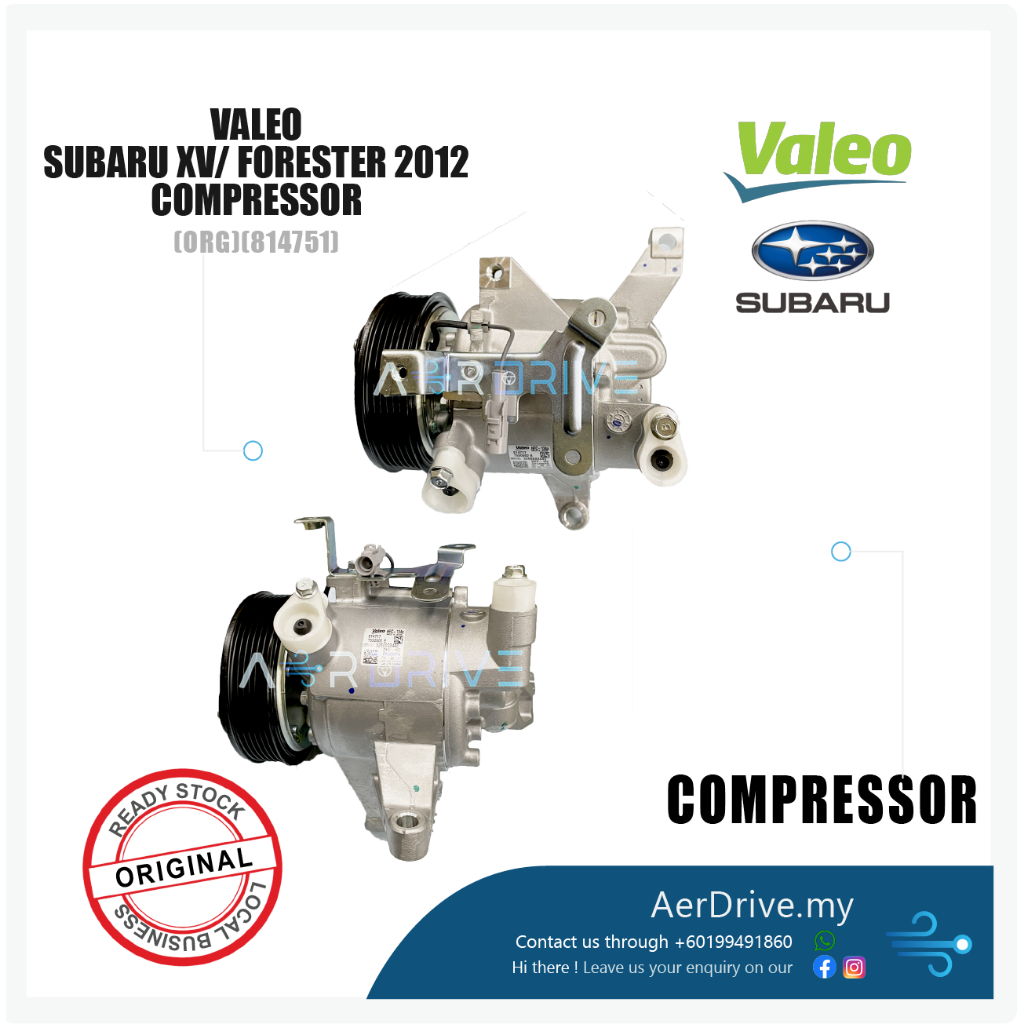 VALEO SUBARUY XV/ FORESTER 2012 Compressor ( ORIGINAL ) ( 814717 ...