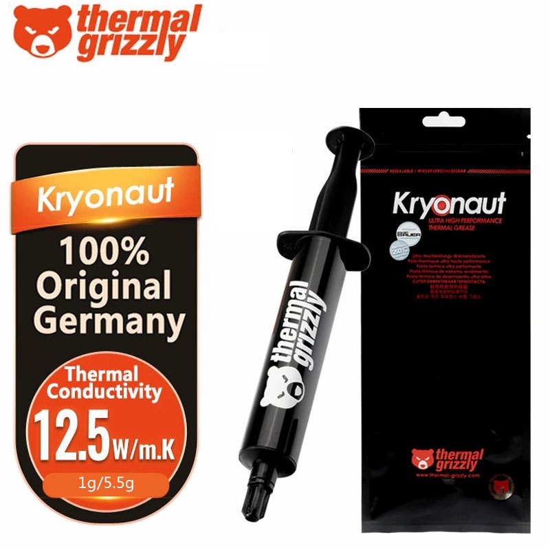Thermal Grizzly Kryonaut 1g for CPU AMD Intel Processor Heatsink Fan ...