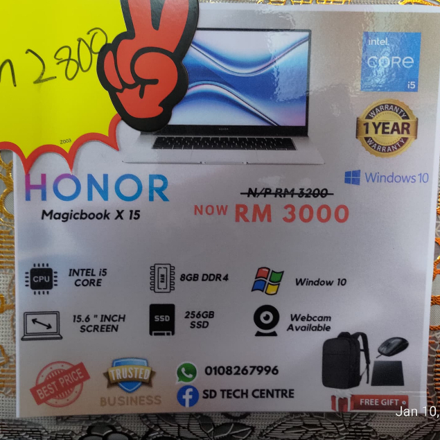 LAPTOP HONOR MAGICBOOK X15 NEW | Shopee Malaysia