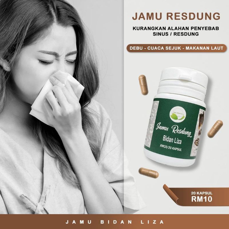 KAPSUL RESDUNG BIDAN LIZA / RAWAT MIGRAIN / ALAHAN / NAFAS BERBAU ...