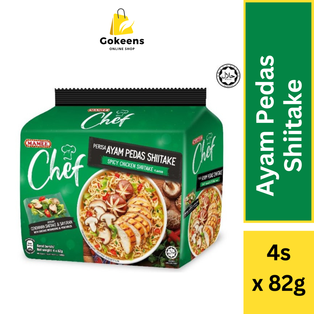 MAMEE Chef Chicken Shiitake instant noodles 4 packs x 82g | Shopee Malaysia