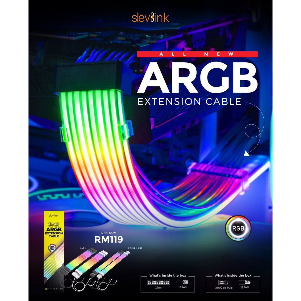 Slev | SlevLink | Slev.30 | Slev Cable | aRGB Extension Cable CPU 24P ...