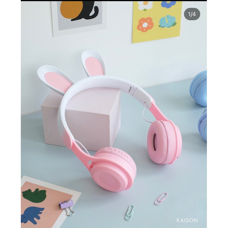 [KAISON] Cuteness Style Bunny Headphone | Shopee Malaysia