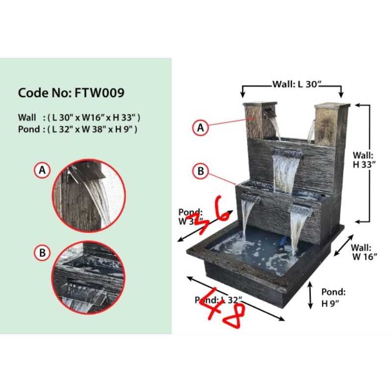fiber fountain(fiber waterfall) | Shopee Malaysia