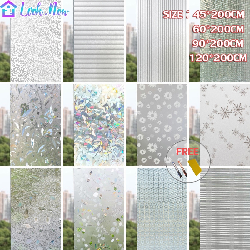 45/60/90/120cm x /2m Glass Sticker Window Sticker Privacy Window Film ...