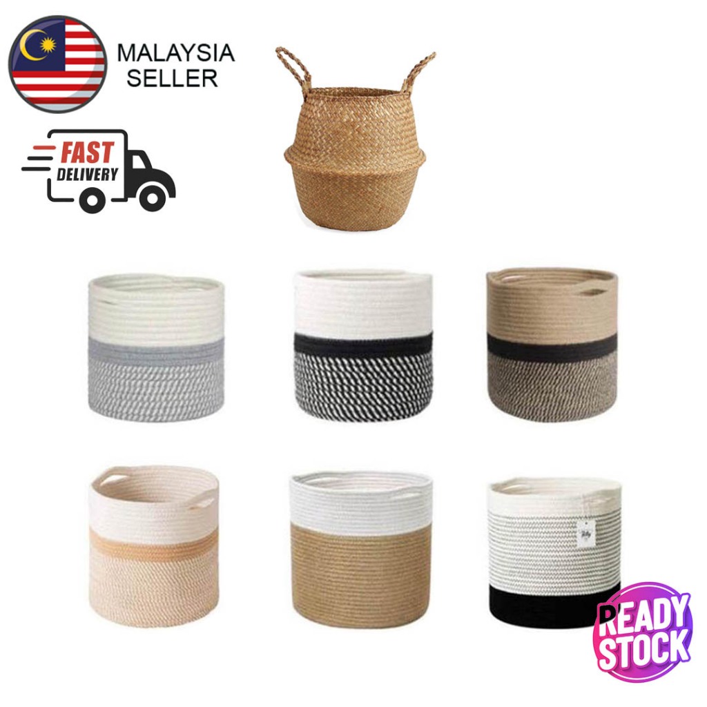 Seagrass Basket Woven Seagrass Basket Braided Rope Basket For Storage ...