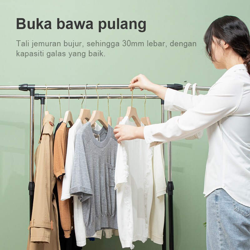 ORANGE Laundry Cloth Rack Single Double Cloth Dryer Hanger Rak Baju ...