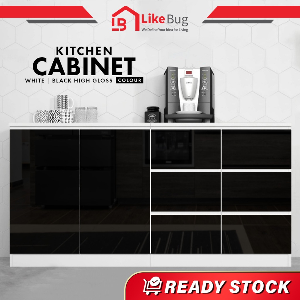⚡️LIKE BUG⚡️High Gloss Kitchen Cabinet with Waterproof Surface /Kitchen ...