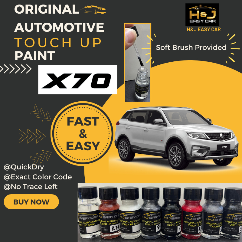 PROTON X70 Automotive Original COLOR CODE Touch Up Paint 10ML | Shopee ...