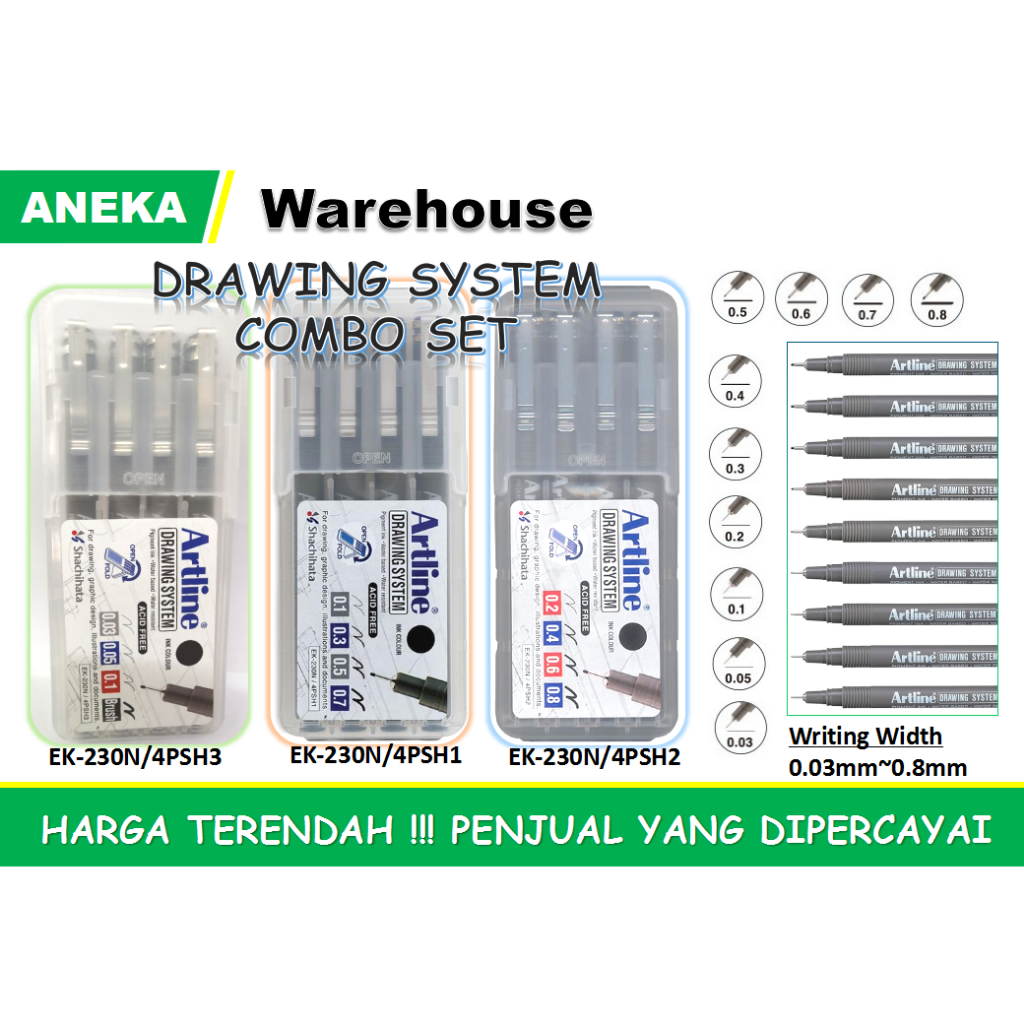 ARTLINE Drawing Pen / Drawing System / Combo Set | Shopee Malaysia