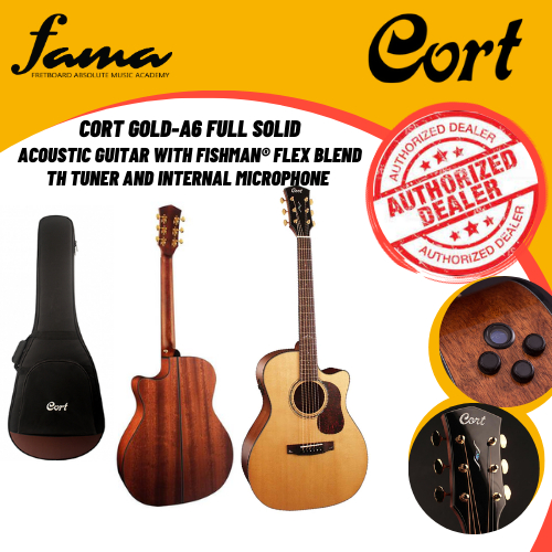 [FAMA] Cort Gold-A6 FULL SOLID Acoustic Guitar WITH Fishman® Flex Blend ...