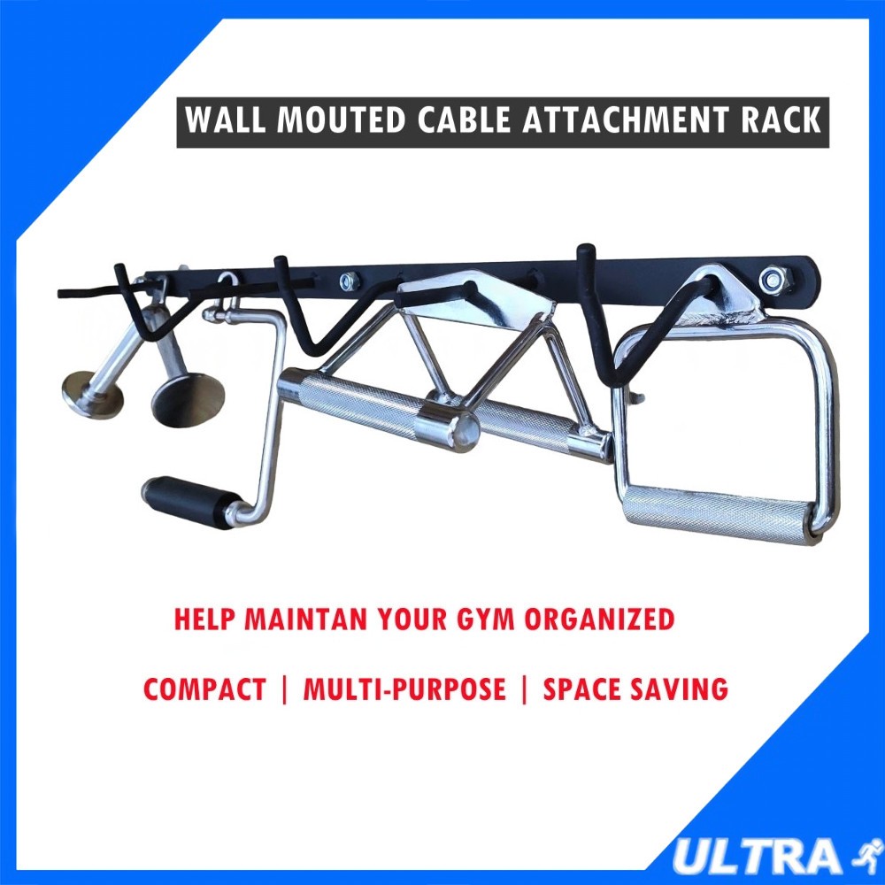 Hook Wall Mounted Handles Storage Holder Rack Cable Machine Attachment ...