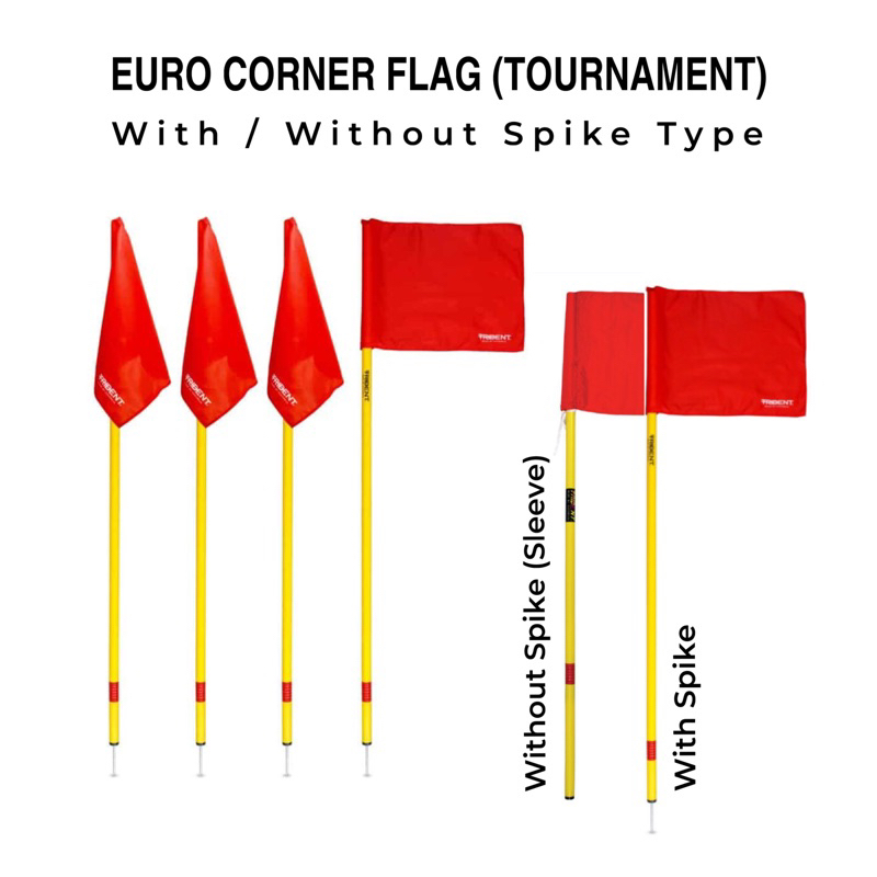 Trident Euro Corner Flag Tiang Penjuru Padang Bola Sepak Ragbi ...