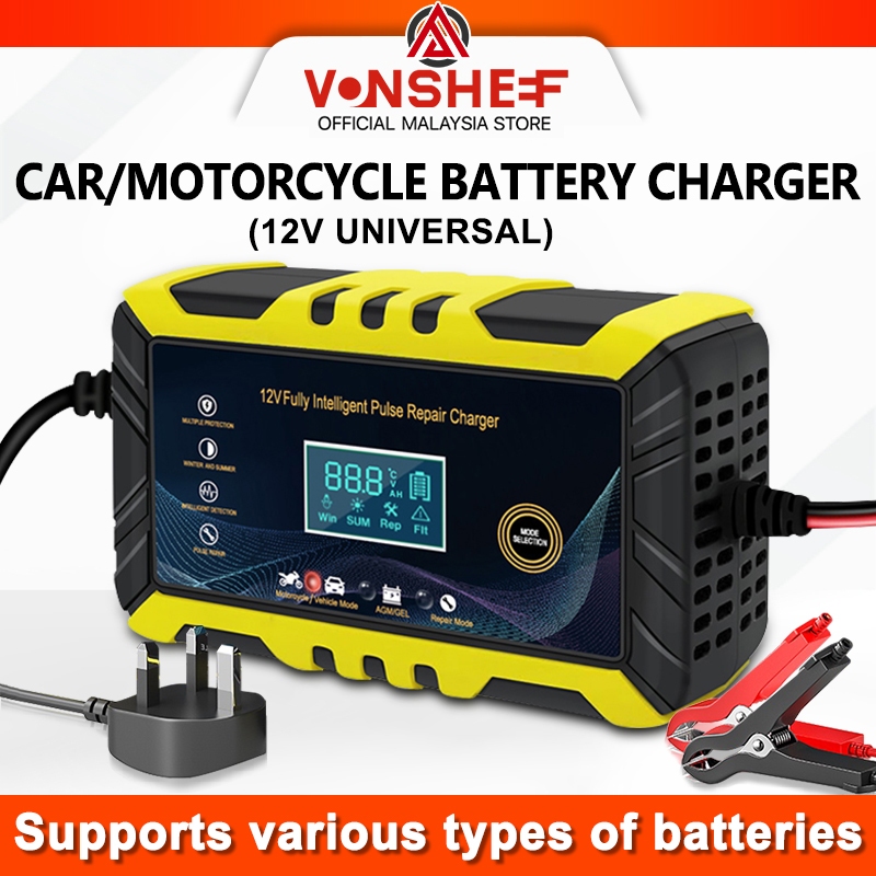 12v 6a Bateri Kereta | Car Battery Charger | Car Motorcycle | Pengecas ...