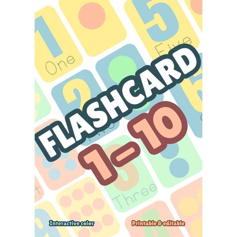 Flashcard digital 1-10 Flashcard for kids Flashcard Murah | Shopee Malaysia