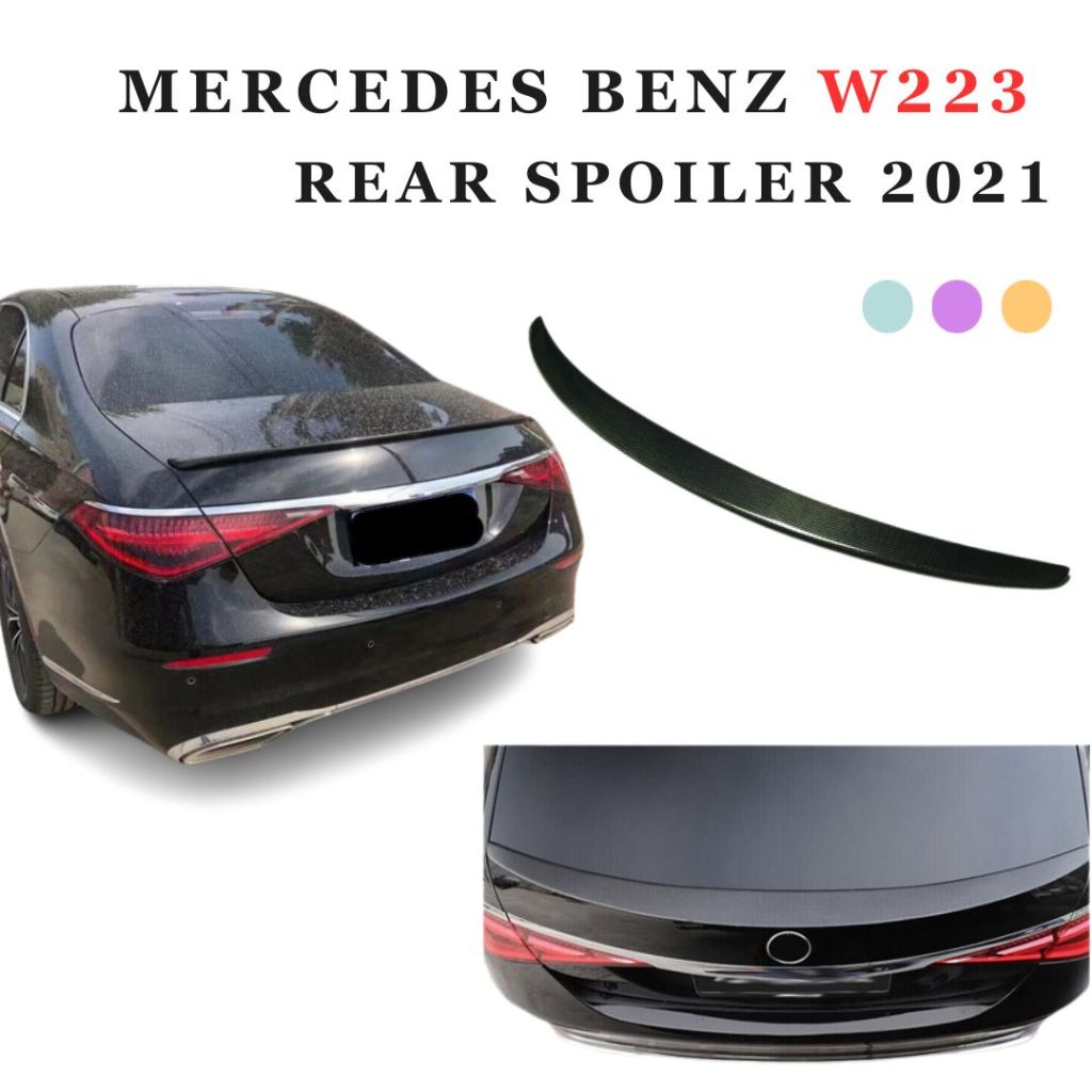 Mercedes Benz S Class W223 AMG Style Rear Spoiler - Gloss Black ...