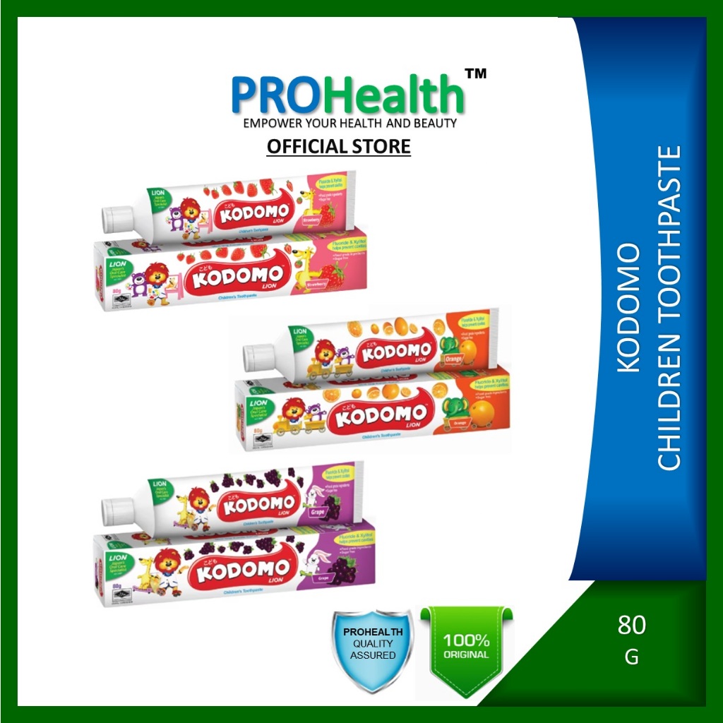 KODOMO Lion Toothpaste Strawberry/Orange/Grape (80g) Expiry: 05/2026 | Shopee Malaysia