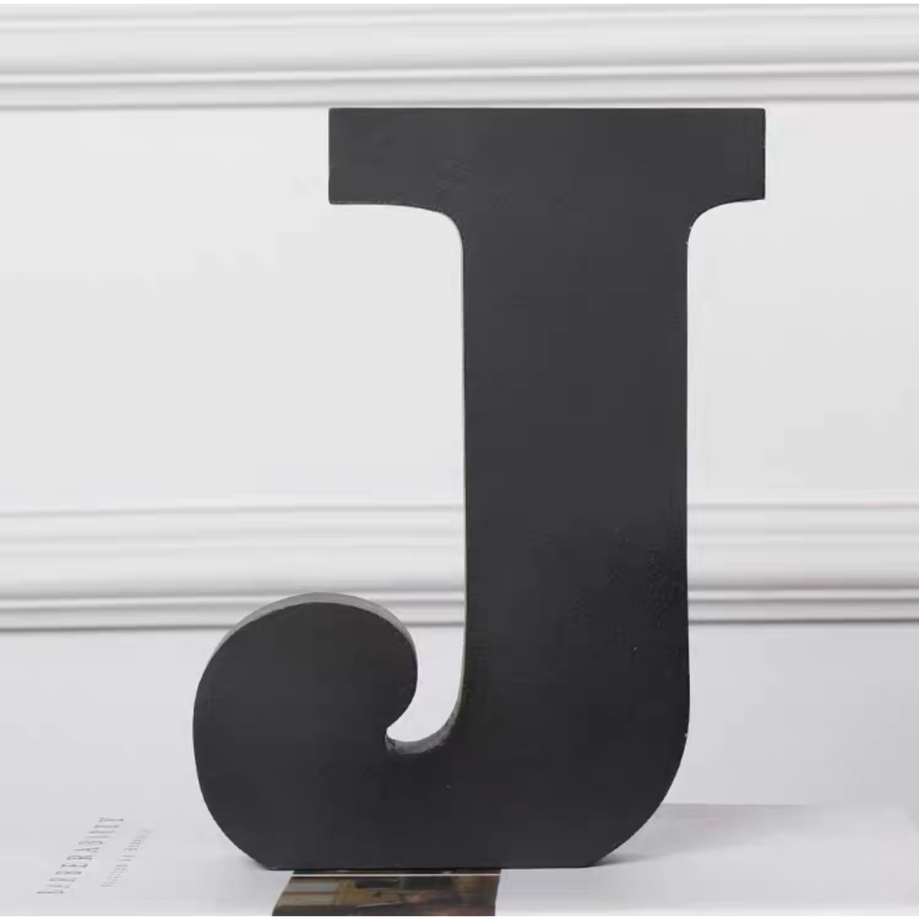 Black H8cm Waterproof Alphabet ABC Letter Box Huruf Hiasan Dinding ...
