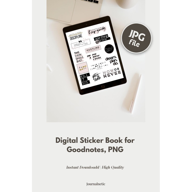 Digital Sticker Book for Goodnotes, PNG Files of Digital Stickers ...