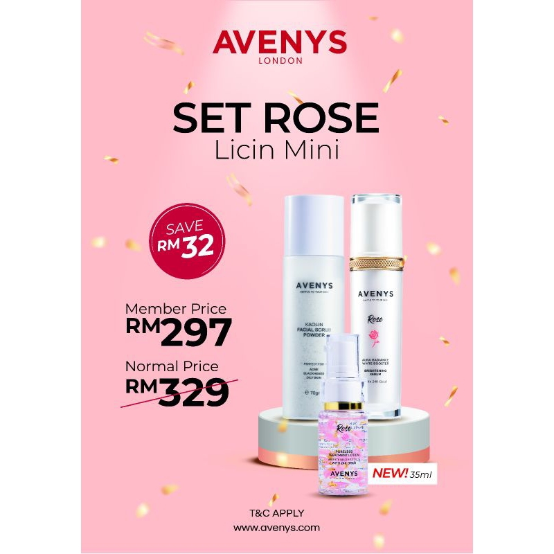 AVENYS SET ROSE LICIN ( PROMO JANUARY ) | Shopee Malaysia