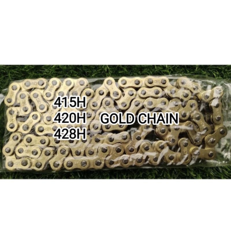 MOTORCYCLE GOLD CHAIN RACING HEAVY DUTY 415H 420H 428H Rantai Emas ...