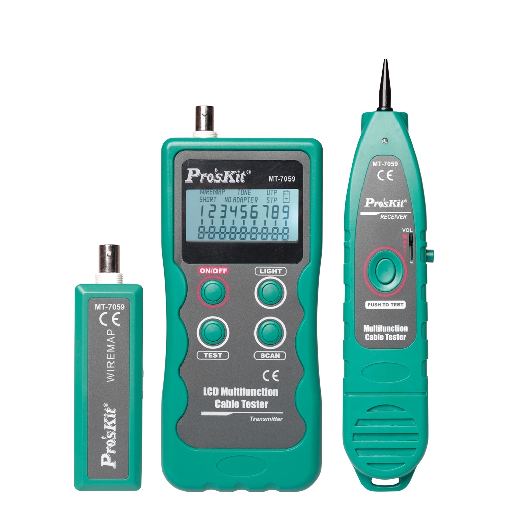 𝐏𝐫𝐨𝐬𝐊𝐢𝐭 MT-7059 LCD Cable Tester – Network LAN RJ45 RJ11 Coaxial Tester ...