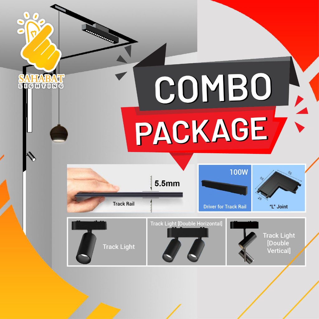 [COMBO PACKAGE]-(Track Light-Single, Double Horizontal, Double Vertical ...