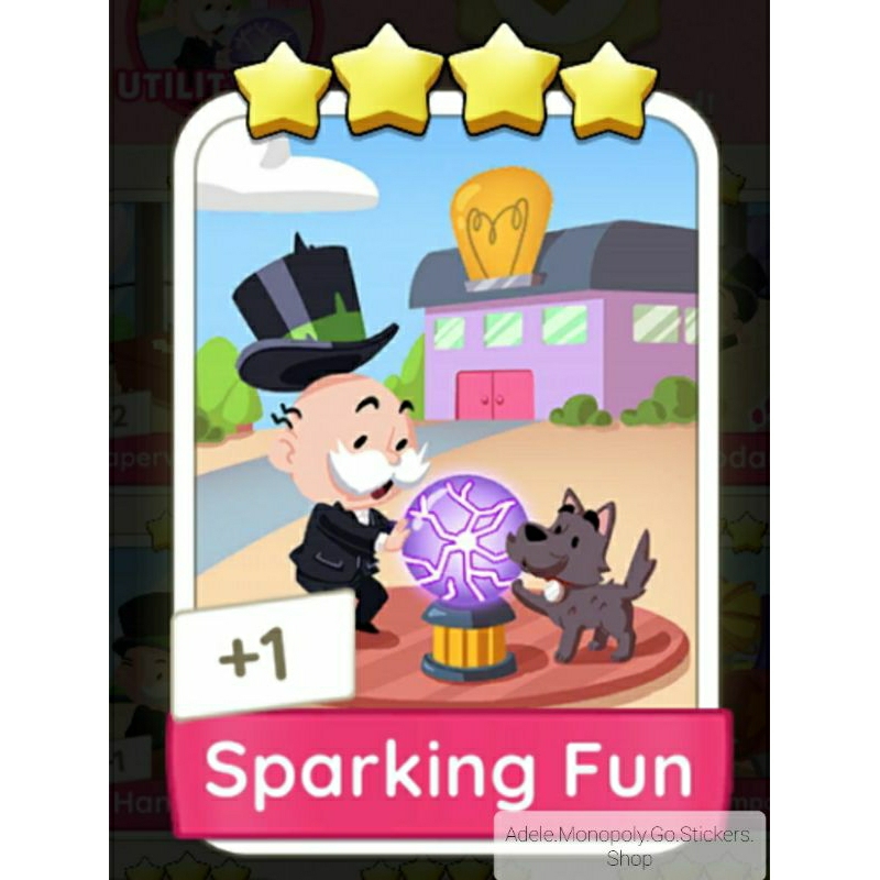 READY STOCK New Season Monopoly Go 4⭐ Sticker (SPARKING FUN) | Shopee ...