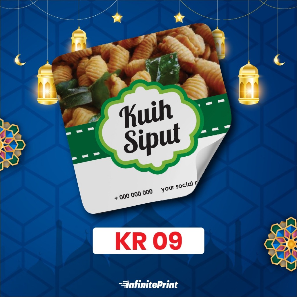 Kuih Raya Sticker Label Product - 3cm / 4cm / 5cm / 6cm / 7cm / 8cm ...
