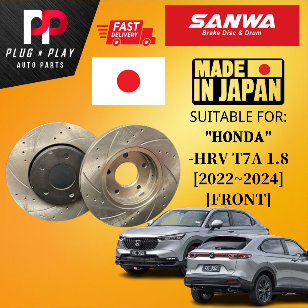 HONDA HR-V HRV T7A [2022~2024] FRONT ( DEPAN ) SPORT DISC ROTOR MADE IN ...