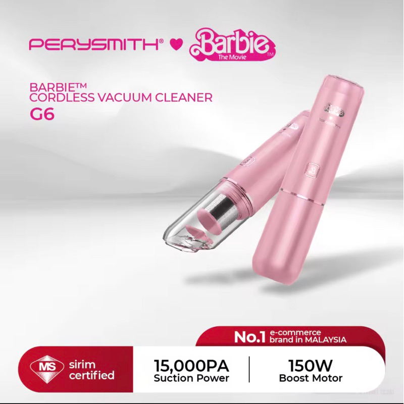 Perysmith X Barbie Cordless Vacuum Cleaner Series G6 (Portable ...