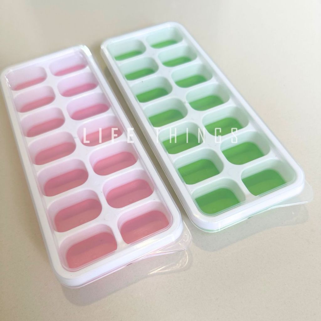 Silicone Plastic Ice Cubes Mold Mould, Ice Cube Tray With Lid , Ice ...