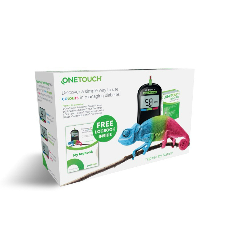 One Touch Select Plus Simple Set ( Blood Glucose Meter + Lancets ...