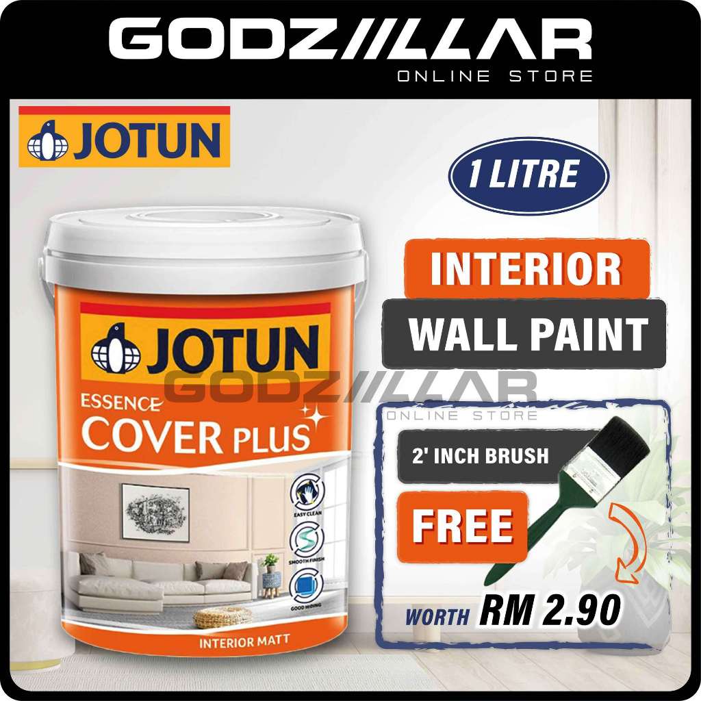 1L Jotun Essence Cover Plus (Matt) | Interior Wall Paint | Cat Dalam Dinding Rumah (Tidak Kilat ...