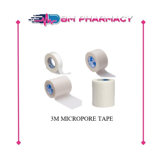 3M MICROPORE 1/2 INCH | 1 INCH | 2 INCH (WITH/WITHOUT DISPENSER ...