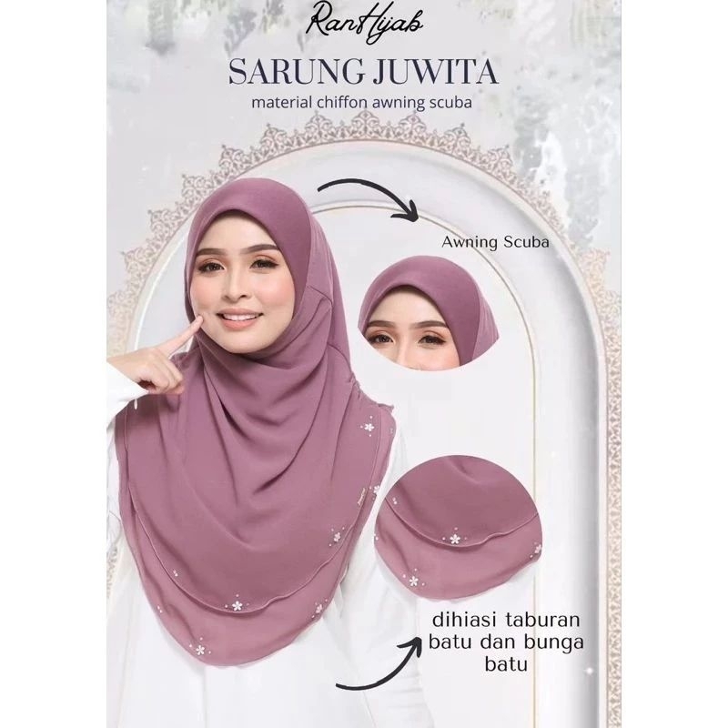tudung sarung instant soft awning scuba/tudung sarung segera/ekpress ...