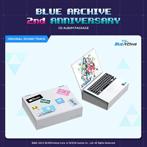(Rolled Poster) BLUE ARCHIVE 2nd ANNIVERSARY OST [ 2CD Album Package ...