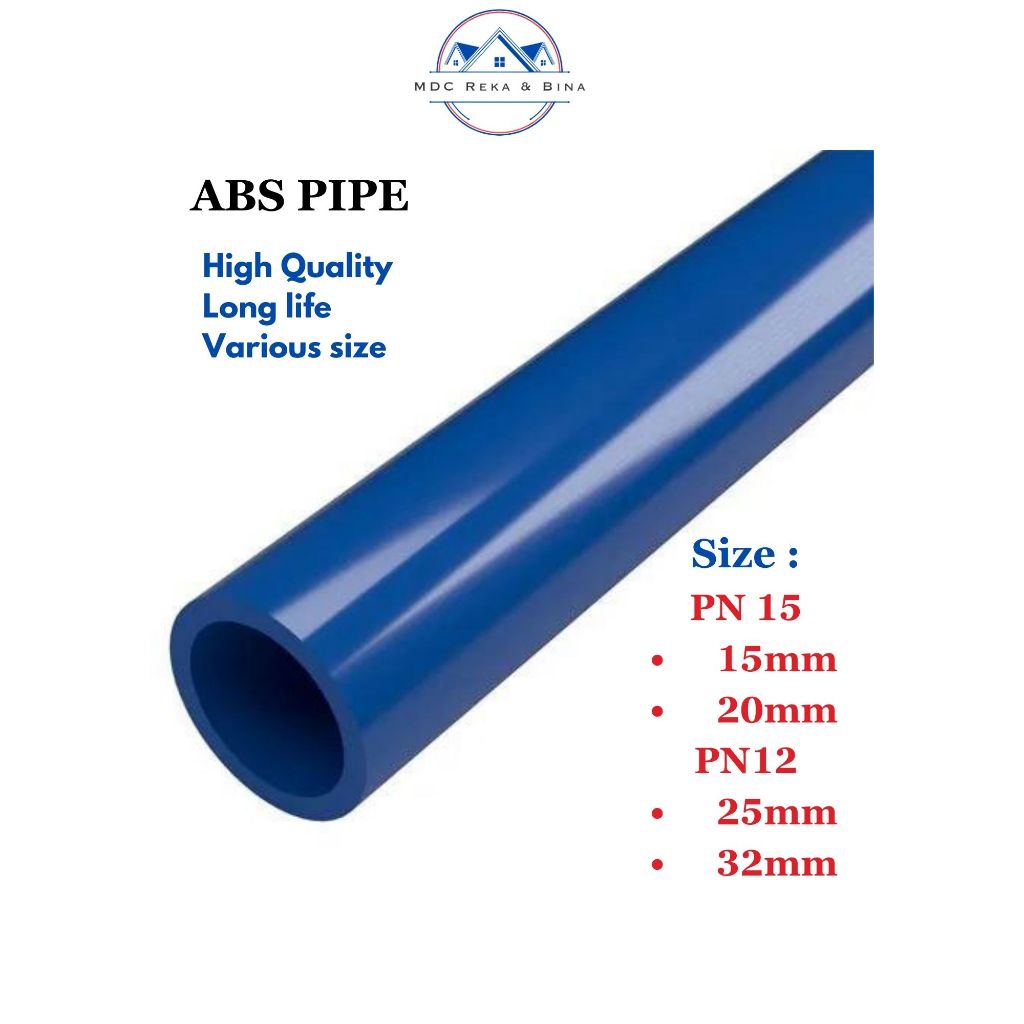 [Sell By Feet] SIRIM Approval ABS Pipe Blue BBB PVC Pipe Paip Biru Air ...