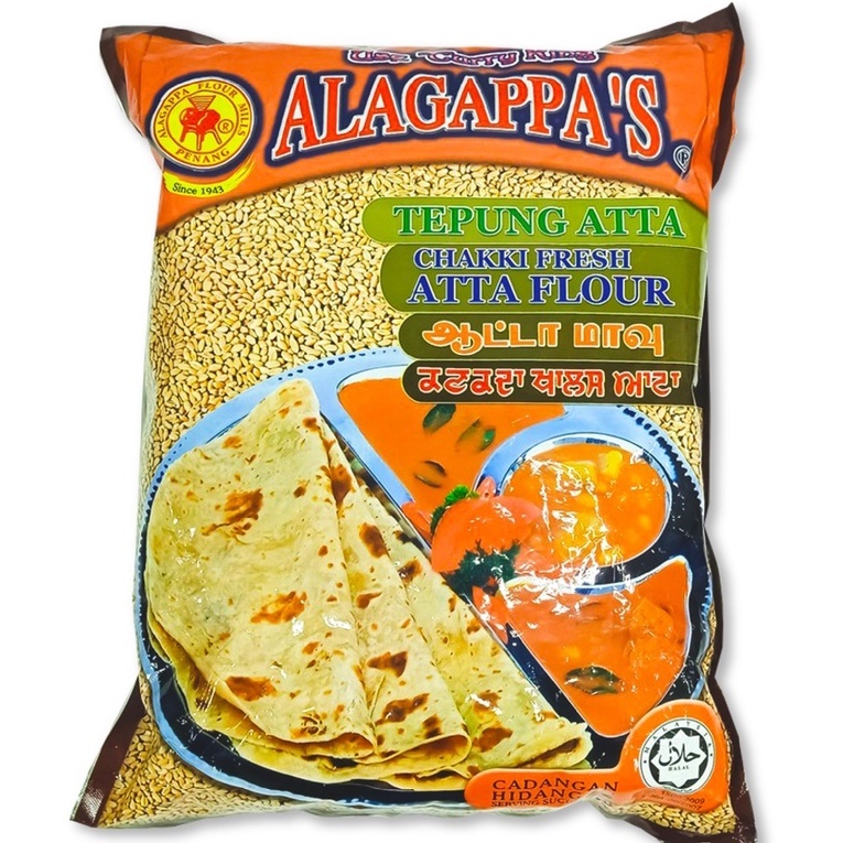 Tepung ATTA ALAGAPPA's, ATTA (Wheat) Flour by Alagappas, HALAL ...