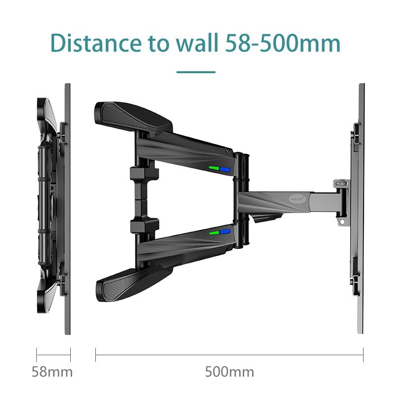 KALOC X6 40"-85" Extra Large & Heavy Duty SLIM Full Motion Adjustable ...