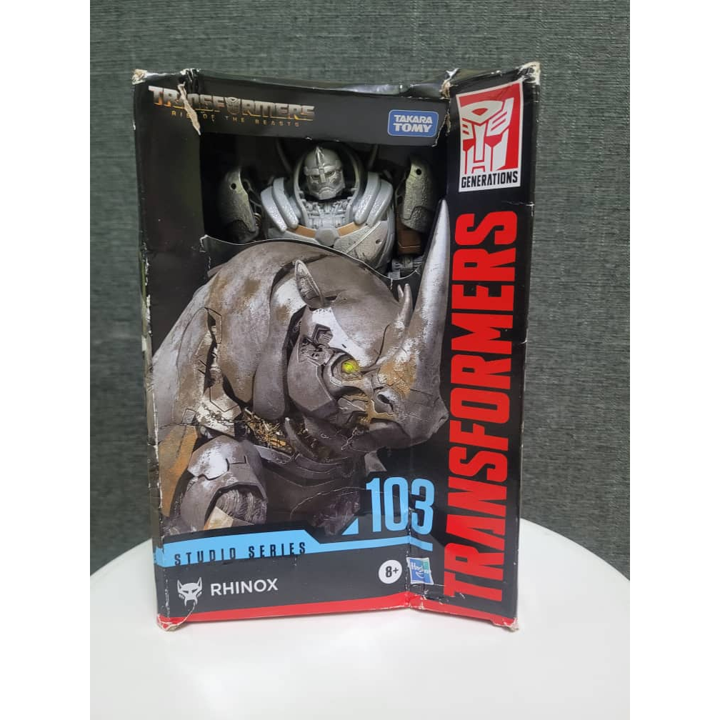 (Original) Transformers Toys Studio Series Voyager Class 103 Rhinox Toy, Rise of The Beasts, 6.5 ...