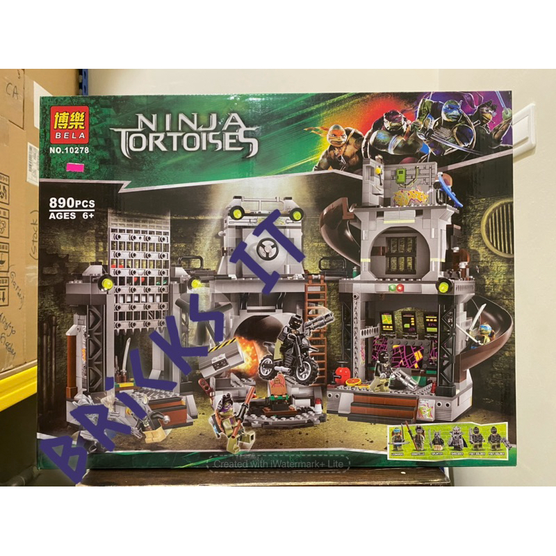 Lepin Turtle Lair Invasion Ninja Turtles Series Building Block Bricks ...