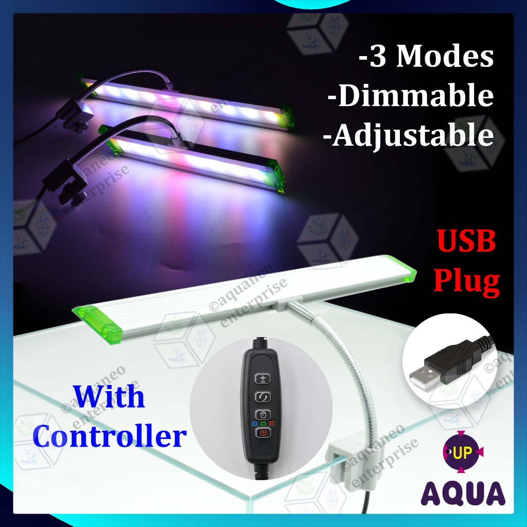 UP Aqua Aquarium LED Light Clip Lamp Lighting With Controller | lampu ...