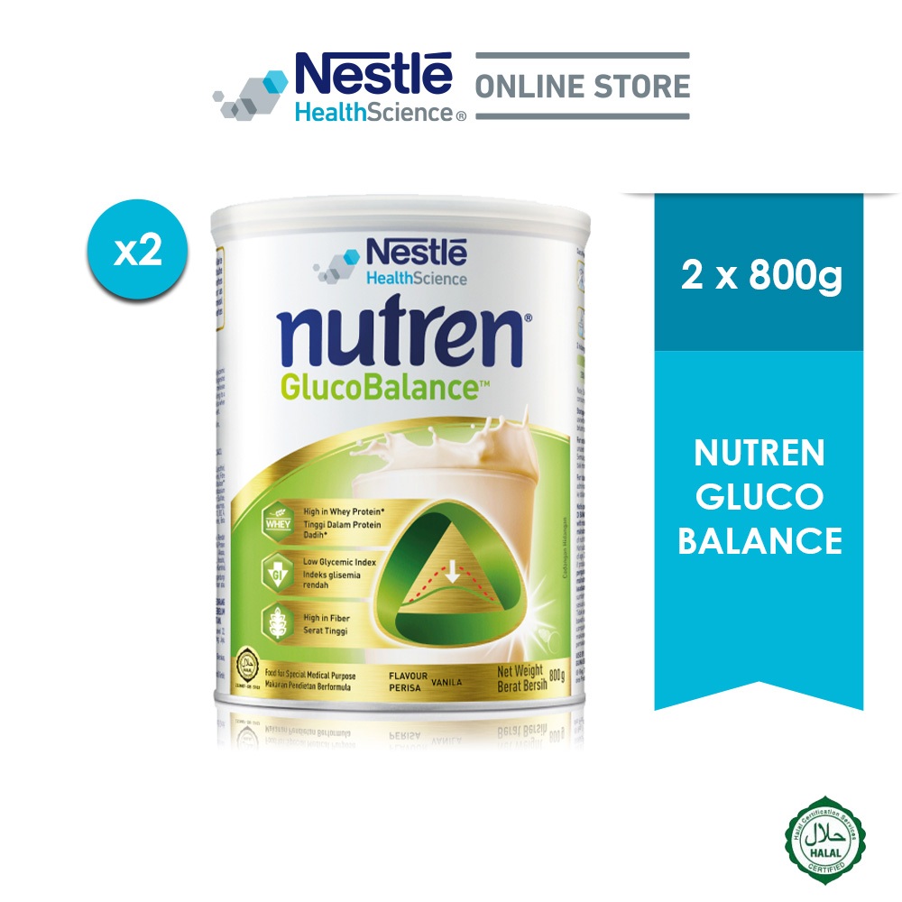 Nutren GlucoBalance (2 x 800g) - Vanilla Flavour | Shopee Malaysia