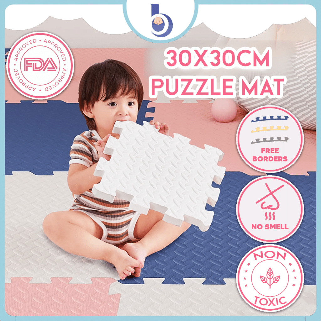 BabyBloo Baby Playmat 30x30x1cm EVA Foam Play Mat Puzzle Carpet Mat ...